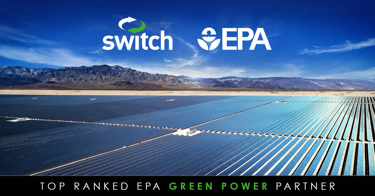 Switch Again Recognized by Environmental Protection Agency as Top User ...
